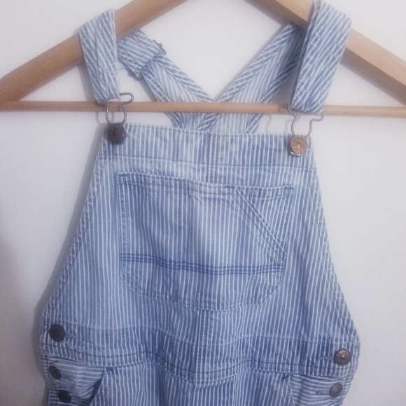 H&M | Bottoms | Hm Blue And White Striped Train Conductor Overalls Size ...